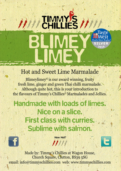 BlimeyLimey© 200gm Jar – Timmy's Chillies Marmalades and Jellies